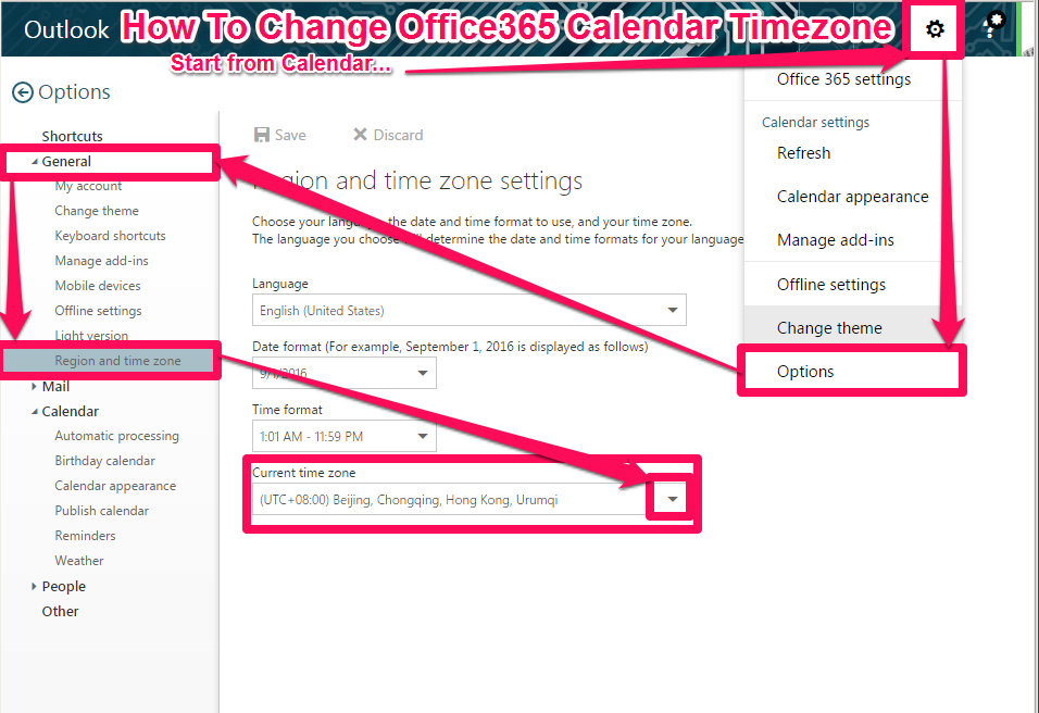 Changing Time Zone In Office 365 HappyFox